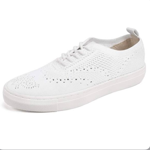 Urban Outfitters | Shoes | White Lace Up Brogue Fabric Knit Oxford ...